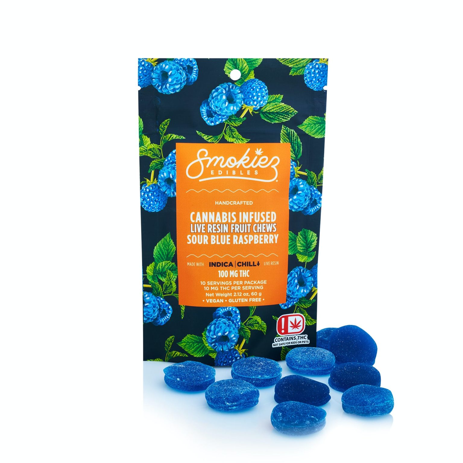 100mg THC Indica Gummies – Live Resin (10 Count of 10mg THC ea ...